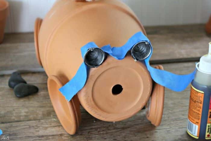 Clay Pot Garden Sculpture Race Car Craft | Scrappy Geek